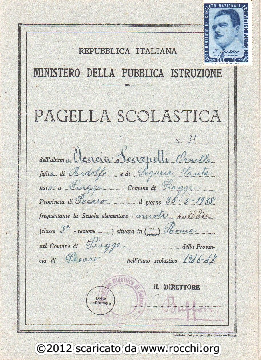 Pagelle del Ventennio